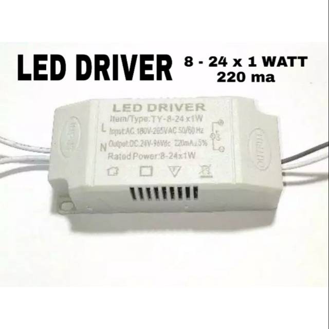 LED DRIVER HPL HIGH POWER LED AQUASCAPE DIY 8 - 24 *1 WATT 220 mA AC DC ...