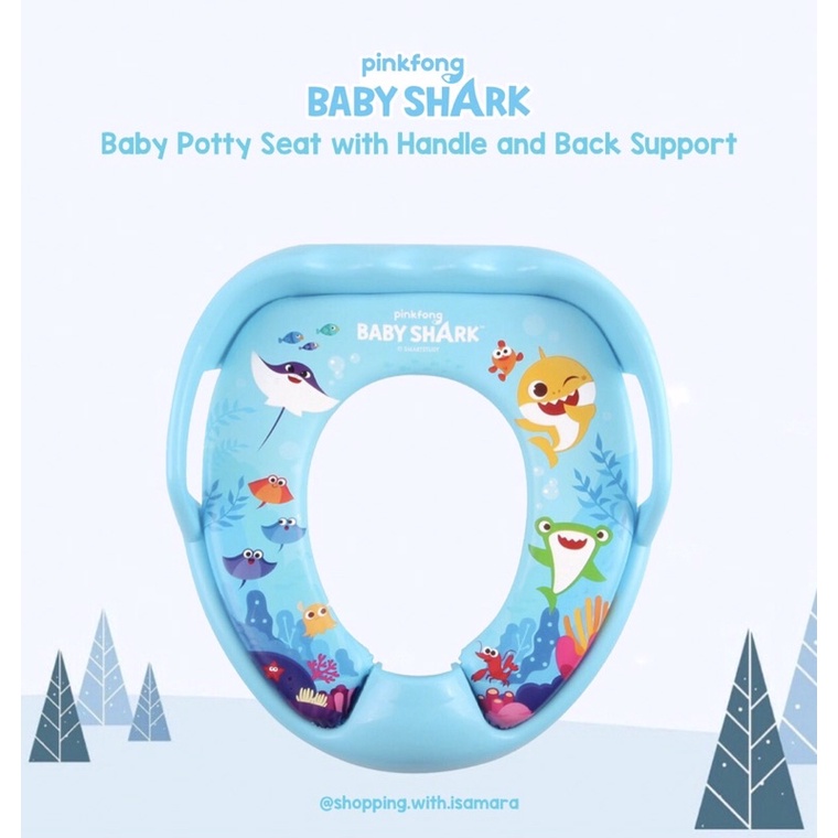 Jual Pinkfong Baby Shark Potty Seat with Handle and Back Support ...