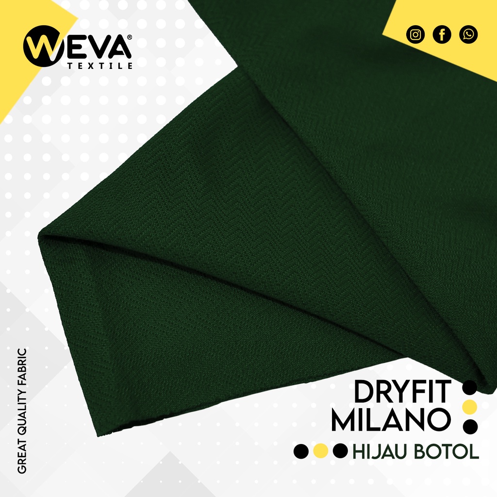 Jual Bahan Kain Jersey Dryfit Milano Hijau Botol - Kain Drifit Weva ...