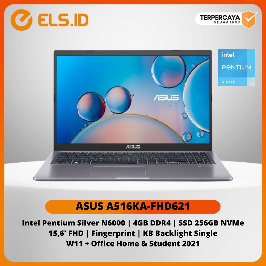 Jual Laptop ASUS A516KA-FHD621 Intel Pentium Silver N6000 4GB 256GB W11 ...