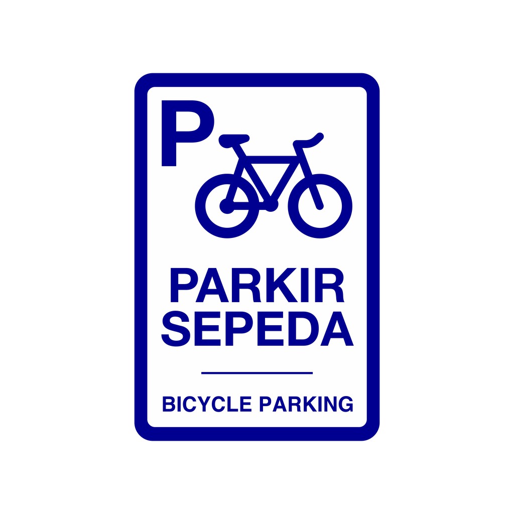 Jual RAMBU PARKIR SEPEDA 20CM X 30CM PLAT ALUMUNIUM Indonesia|Shopee ...