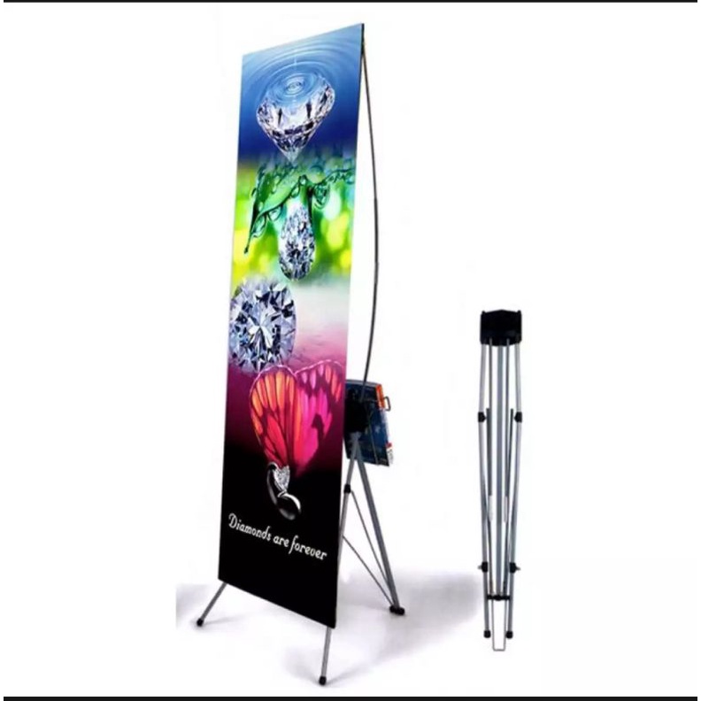 Jual Standing Kaki Y Banner Bahan Besi Hitam Display Promosi Indoor ...
