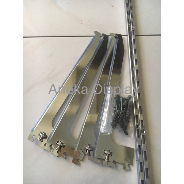 Jual Bracket Kaca 2 Tingkat 30cm | Shopee Indonesia