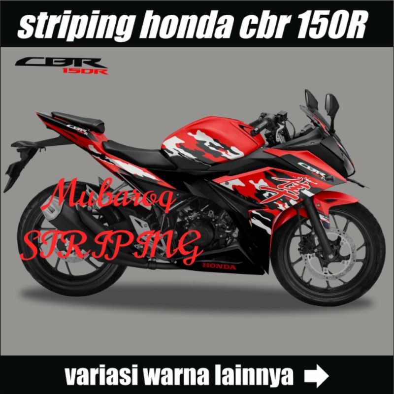Jual STRIPING STICKER HONDA CBR 150R FACELIFT / DECAL STICKER SEMI FULL ...