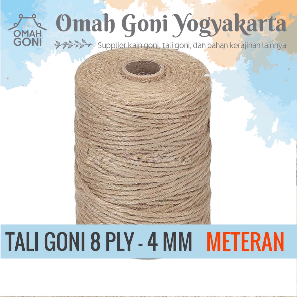 Jual Tali Goni 8 Ply Meteran - Tali Rami 4 MM - Tali Gantungan Pot ...