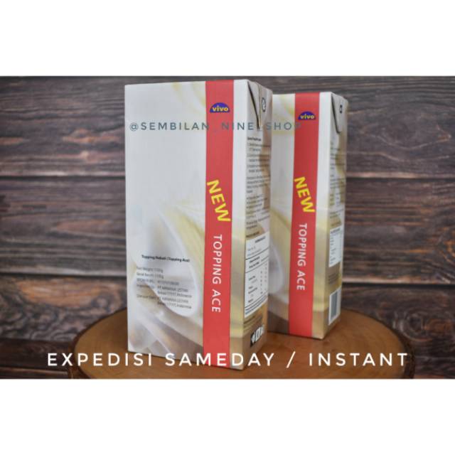 Vivo Topping Ace 1,1 Kg Non Dairy Whipping cream 1.100 Gram | Shopee ...