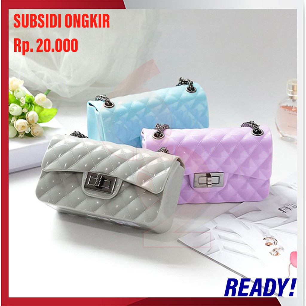 Jual TAS JELLY GLOSSY MINI SELEMPANG UK18CM | Shopee Indonesia