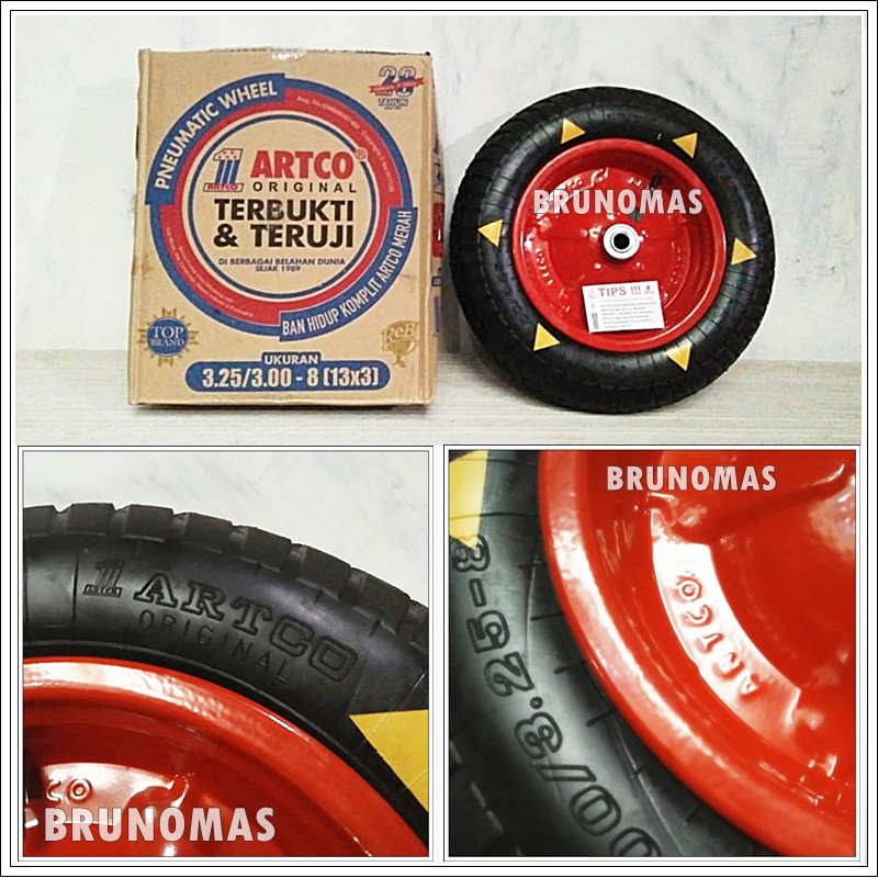 Jual Roda Gerobak ARTCO Original - 1 Set Ban Hidup Pakai Ban Dalam ...