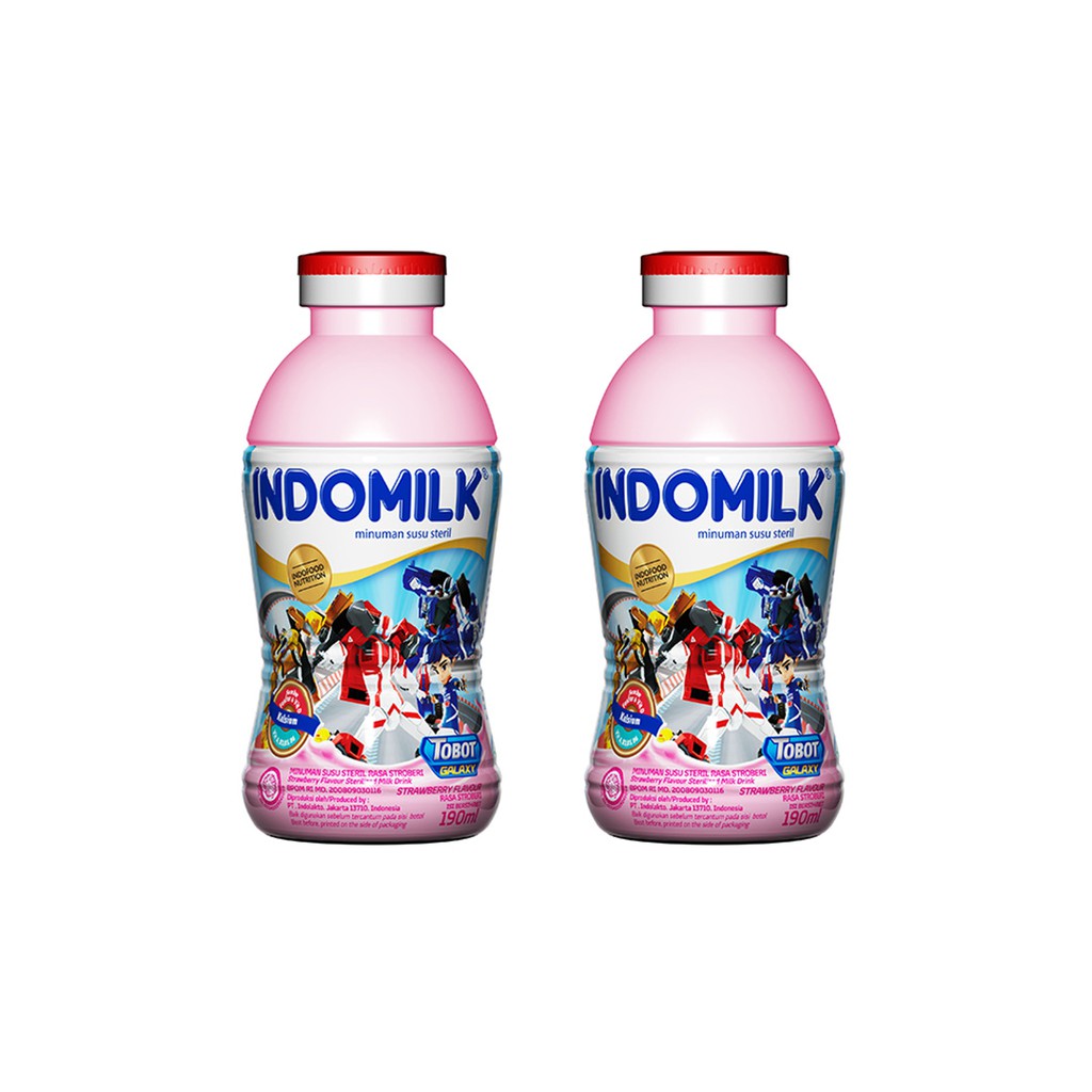 SUSU STERIL INDOMILK STRAWBERRY 190 ML X 2 Pcs | Shopee Indonesia
