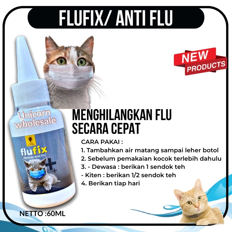 Jual OBAT ANTI FLU BATUK PILEK KUCING FLUFIX FLUCAT DOXY COLDY CAT 60ML ...