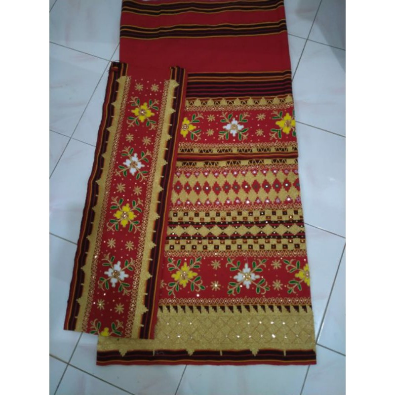 Jual kain sarung selendang tenun tapis lampung antik sulam tangan asli ...