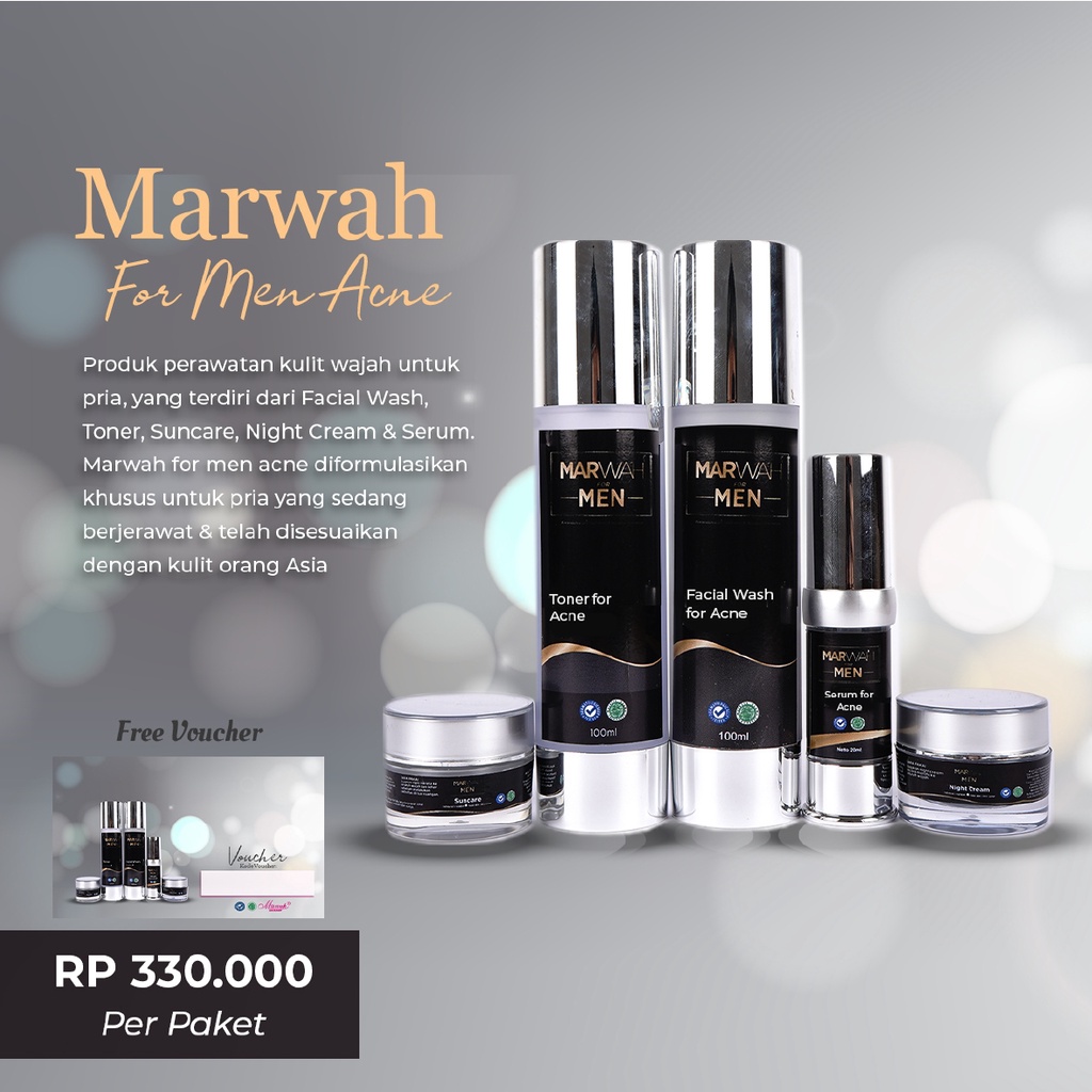 Jual MARWAH MEN BRIGHT / MARWAH MEN ACNE / MARWAH MEN NORMAL / MARWAH ...