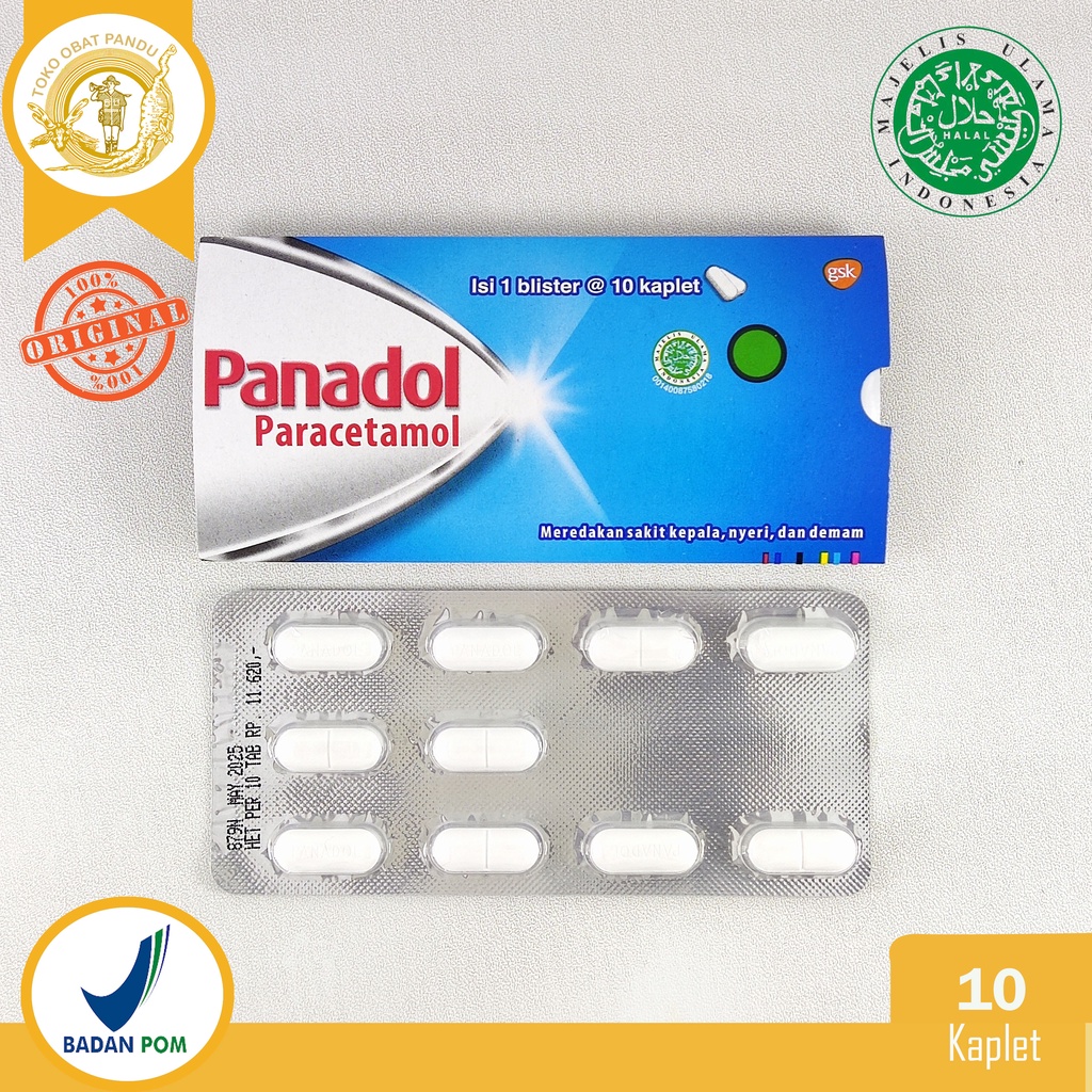 Jual PANADOL PARACETAMOL BIRU (1 STRIP) / OBAT SAKIT KEPALA / NYERI ...