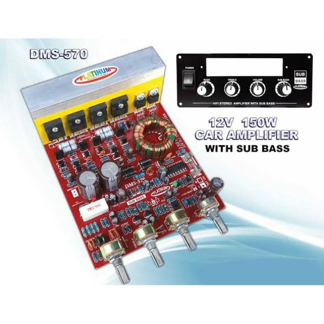 Jual Power ampli mobil 12v 150w + sub bass dms-570 | Shopee Indonesia