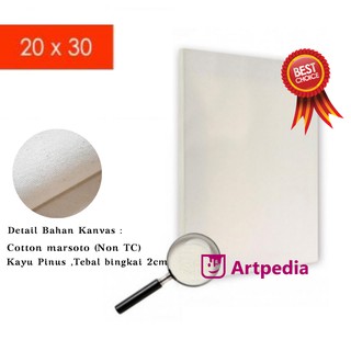 Jual KANVAS LUKIS MARSOTO / CANVAS 20X30 CM BERKUALITAS / MEDIA LUKIS ...