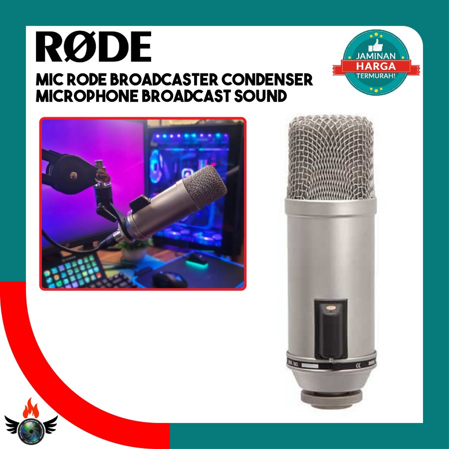 Jual Mic Rode Broadcaster Condenser Microphone Broadcast Sound | Shopee ...