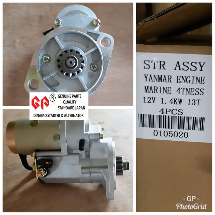 Jual Dinamo Starter GP Isuzu Yanmar Engine Marine 4TNE88 12V 2.0KW 13T ...