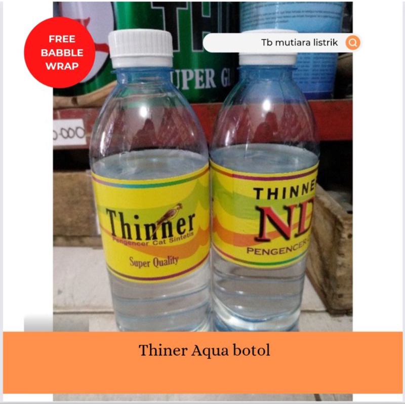 Jual Thinner Botol Aqua Thiner Tiner Tener Tinner Afduner Pengencer Cat Minyak | Shopee Indonesia
