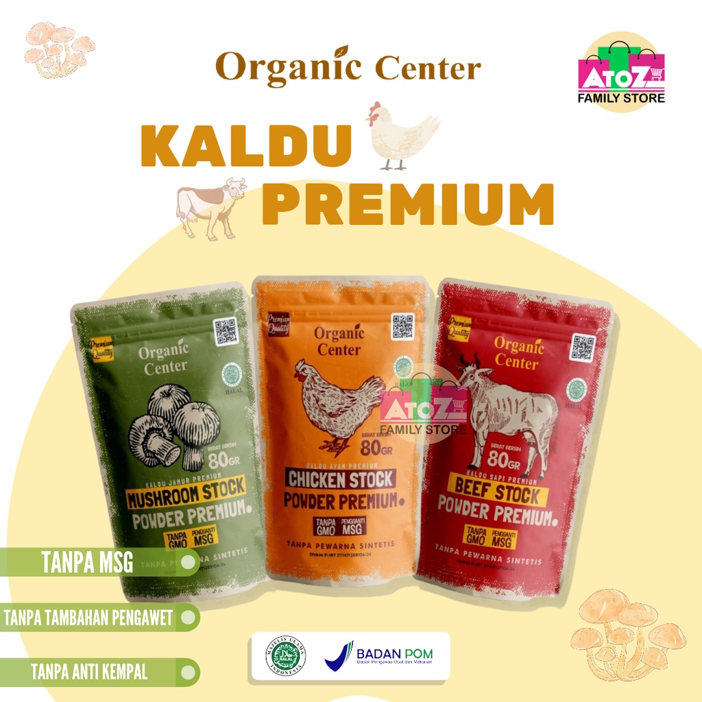 Jual Organic Center Kaldu Premium Non MSG 80gr | Shopee Indonesia