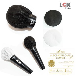 Jual Sarung mic HITAM PUTIH isi 100pcs Jolly Poly /cover microphone mic ...
