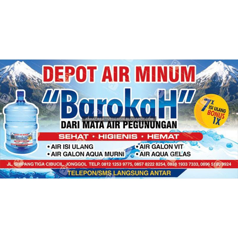 Jual BANNER/SPANDUK DEPOT AIR MINUM SIZE 2X1 METER | Shopee Indonesia