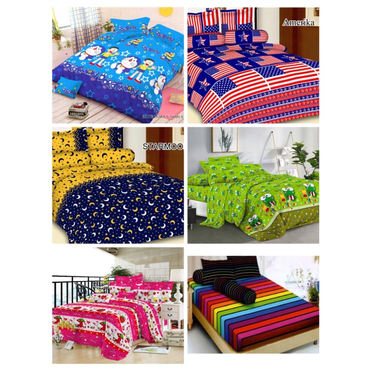 Jual PROMO SEPREI HOMEMADE MOTIF KARAKTER SPREI KARATER ANAK SPREI ...