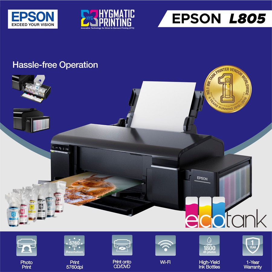 Jual Printer EPSON L805 A4 Photo / Wifi (6 Colour Printer) Indonesia|Shopee Indonesia