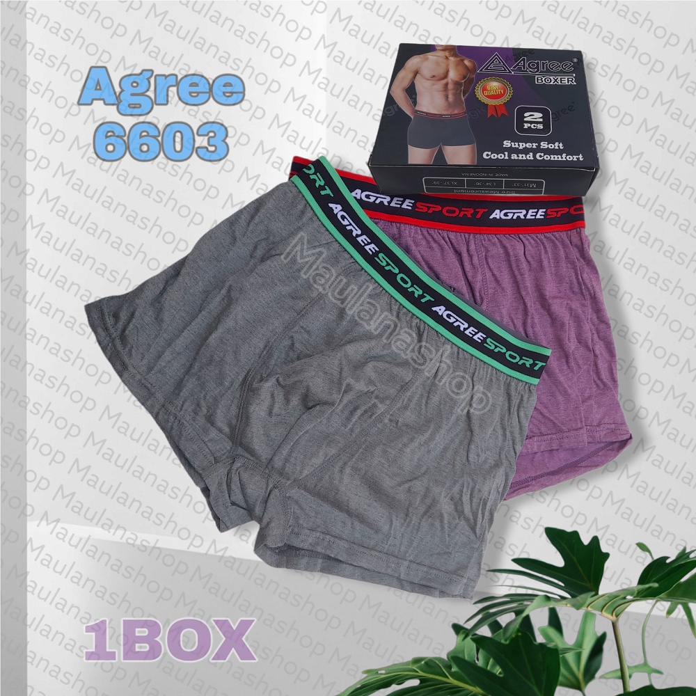 Jual Celana Dalam Pria Boxer | Agree 6603 Celana Cowok Dewasa Agree Boxer Segi Empat Karet Luar ...