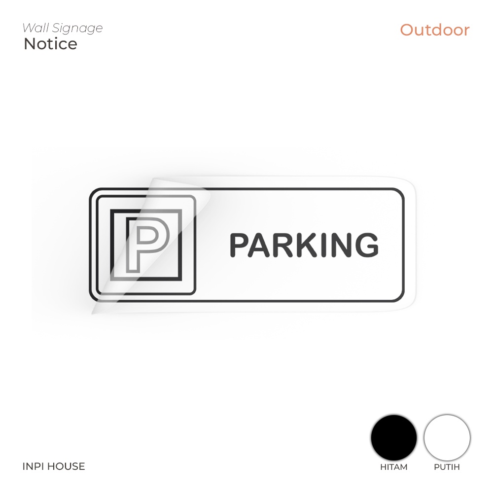 Jual sticker parking - parking area sticker - stiker dinding - stiker ...