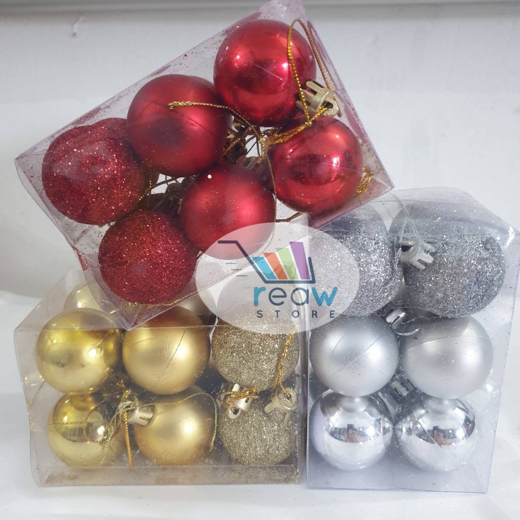 Hiasan Aksesoris Ornamen Pohon Natal / Gantungan Bola Natal (Large ...