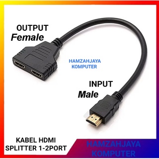 Jual Kabel HDMI Cabang /HDMI Splitter /HDMI Pararel 2Port (1in 2 out) 1 ...