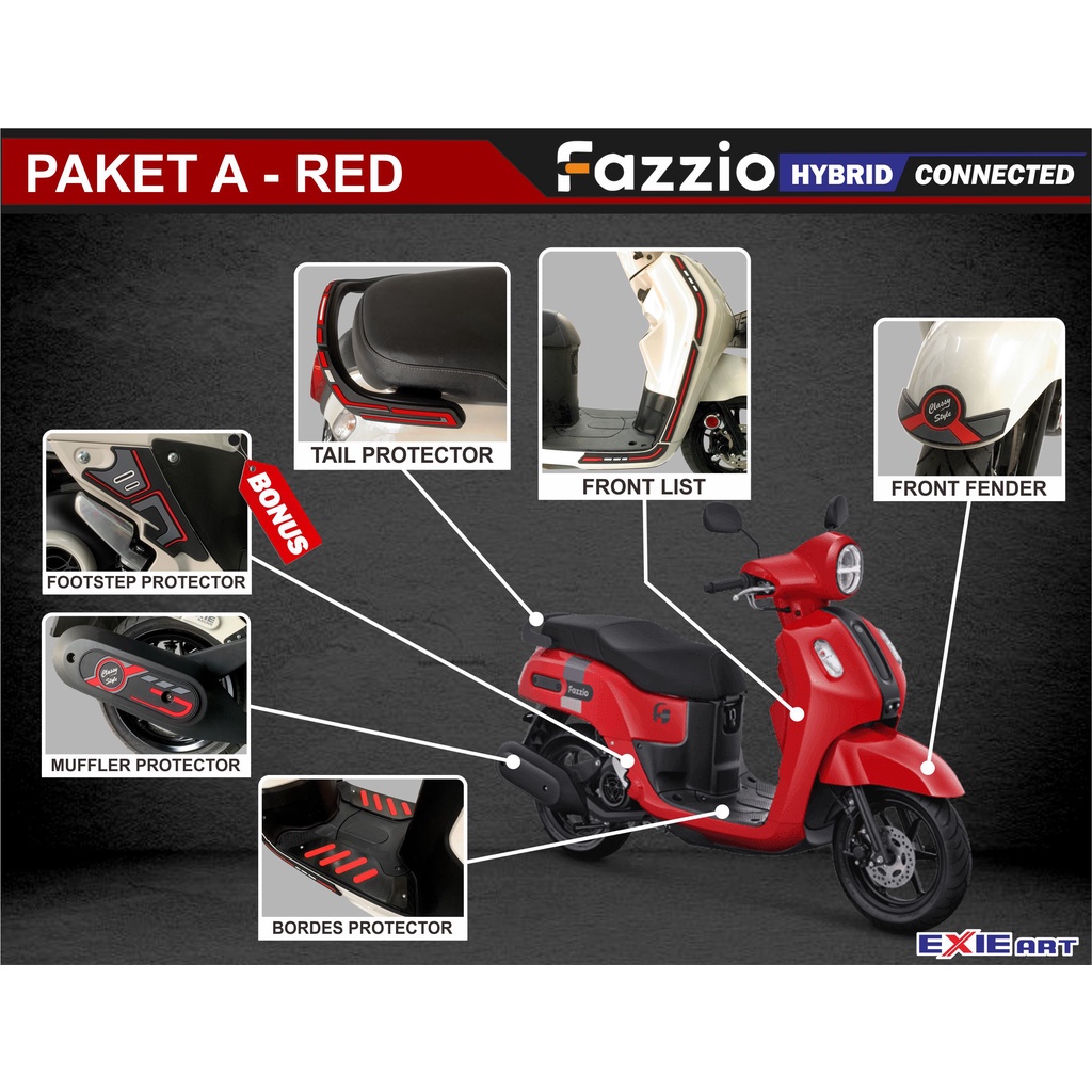 Jual PAKET BODY PROTECTOR FAZZIO - FULL SET AKSESORIS PELINDUNG BODY ...