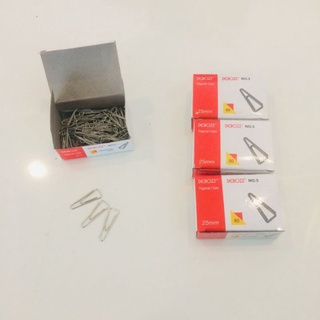 Jual Trigonal clips warna 1box (60pcs)/ KLIP KERTAS / trigonal colour ...