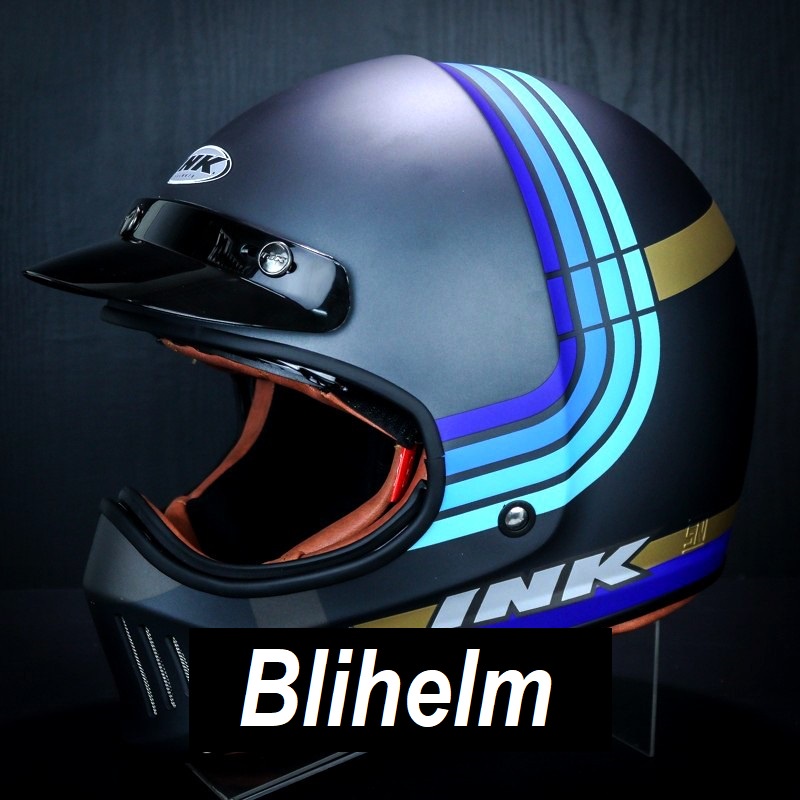 Jual HELM INK TROOPER BORDERLINE MATT ANTHRACITE | RETRO HELMET ...