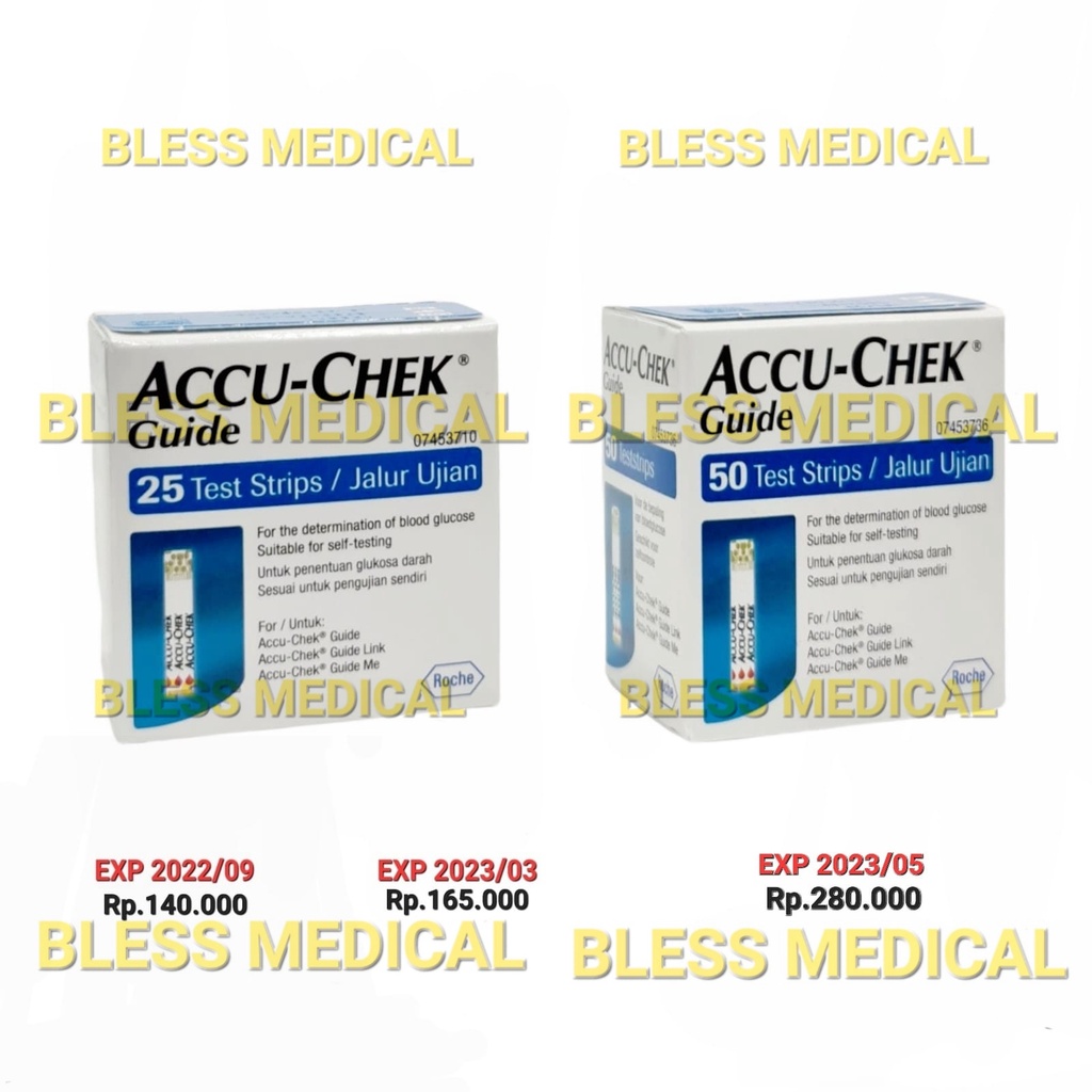 Jual Strip Accu Chek Guide 50 Test Strip/AccuCheck Guide Test Strip ...