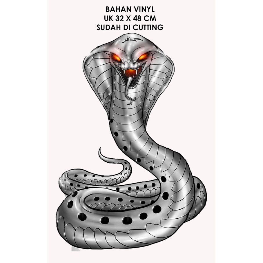 Jual Stiker vinyl sudah di cutting uk 32x48 gambar king cobra | Shopee ...