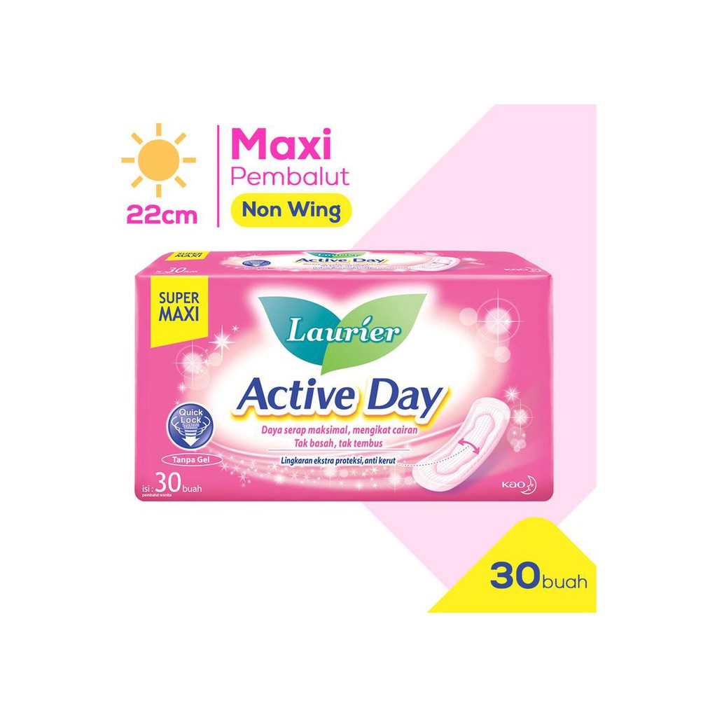 Jual Laurier Pembalut Wanita 30S Super Maxi 22Cm | Shopee Indonesia