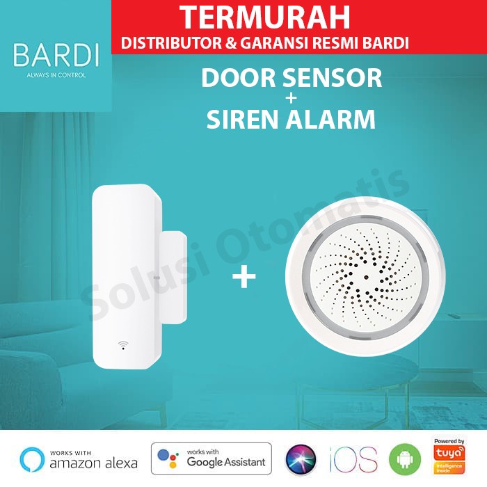 Jual BARDI Smart Door Window Sensor + Siren Alarm Security Wifi ...