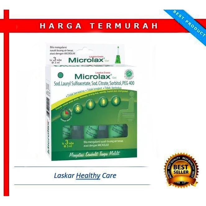 Jual Microlax Gel - Box isi 3 Tube @ 5 mL Atasi Sembelit (Susah BAB ...