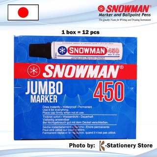 Jual Spidol Permanent Snowman Original Jumbo Marker 450 ( Hitam / Biru ...