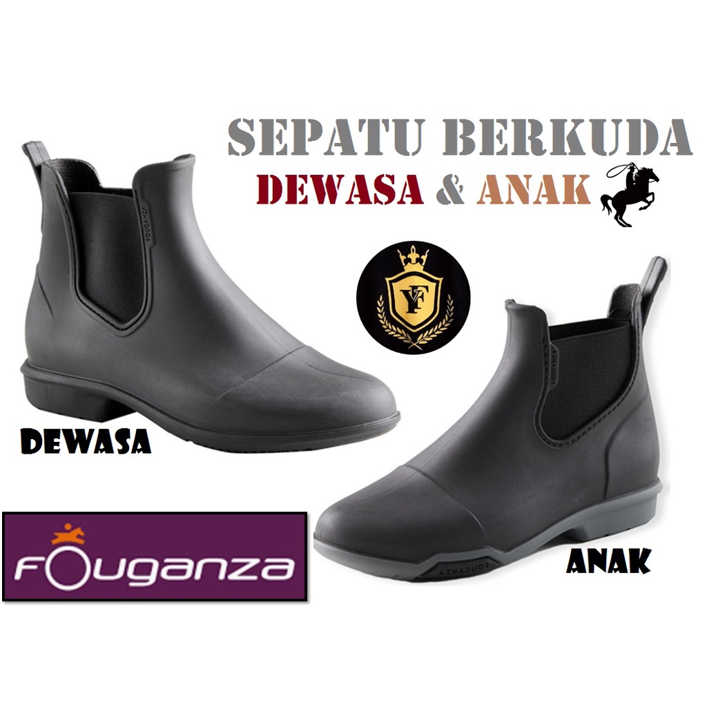 Jual Sepatu Berkuda Boots Fouganza Dewasa dan Anak Schooling Adult/Kids ...