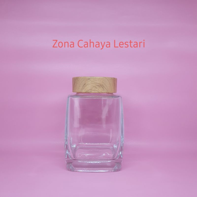 Jual MIN. ORDER 4 PCS JAR 360ML/TOPLES BOTOL JAR KACA 360 ML SQUARE ...