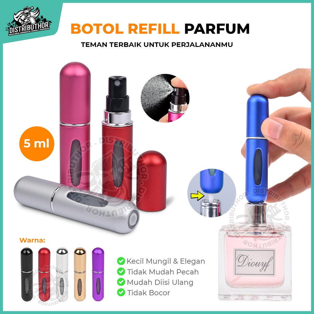 Jual Botol Parfum Mini Tempat parpum refil travel kecil Wadah isi ulang parfume anti ribet mudah ...