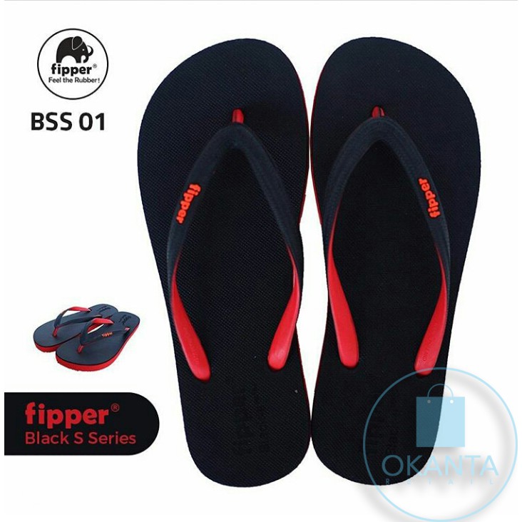 Jual Sandal Fipper Black Series S - Black Red [BSS 01] - ORIGINAL ...