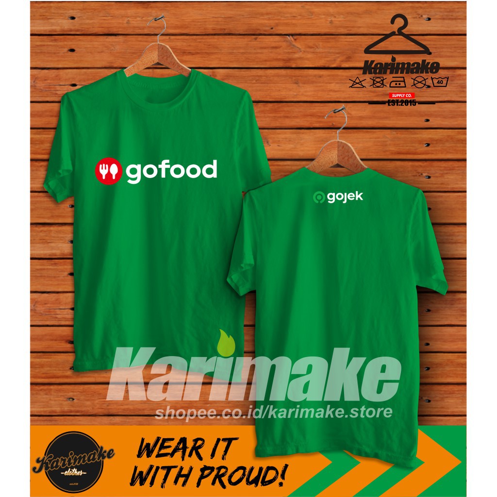 Jual Kaos Baju GoFood Go Food Powered By Gojek Kaos Perusahaan ...
