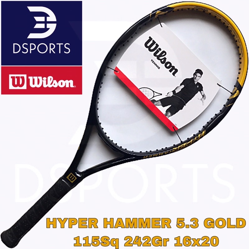 Jual Wilson Hyper Hammer 5.3 Gold 115 242 g ( Racket Tennis Tenis Raket ...