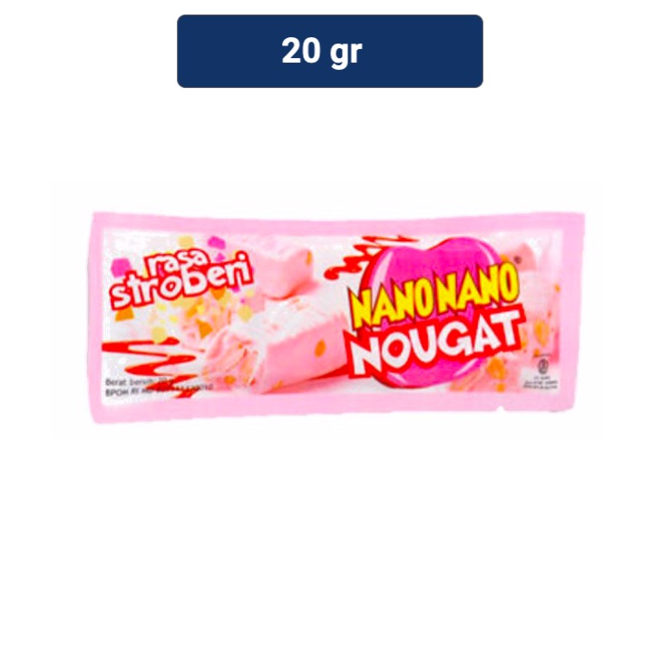 Jual Nano Nano Permen Nougat Strawberry 20 gr Indonesia|Shopee Indonesia