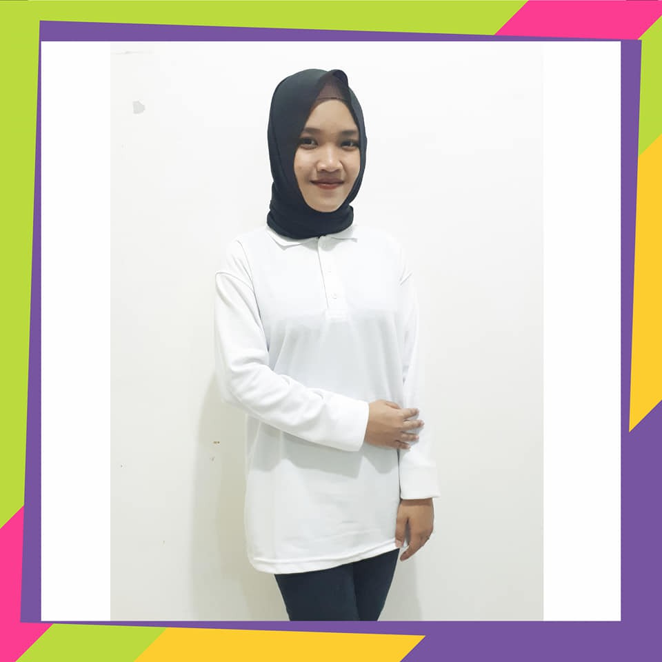 Jual Polo panjang wanita PUTIH polos/ Kaos kerah panjang PUTIH wanita ... Jual Polo panjang wanita PUTIH polos/ Kaos kerah panjang PUTIH wanita ...