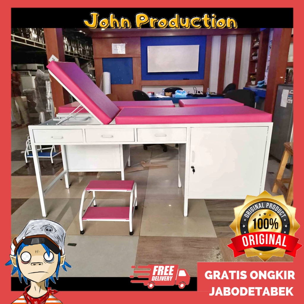 Jual Meja Periksa Advance + Tangga / Bed Pasien Berkualitas (Besi ...