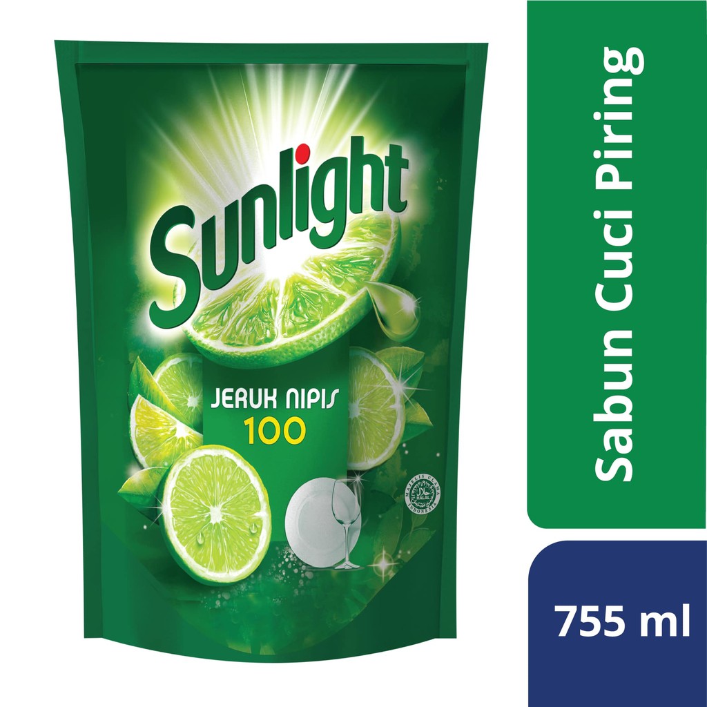 Sunlight Sabun Cuci Piring Jeruk Nipis Refill 755Ml | Shopee Indonesia